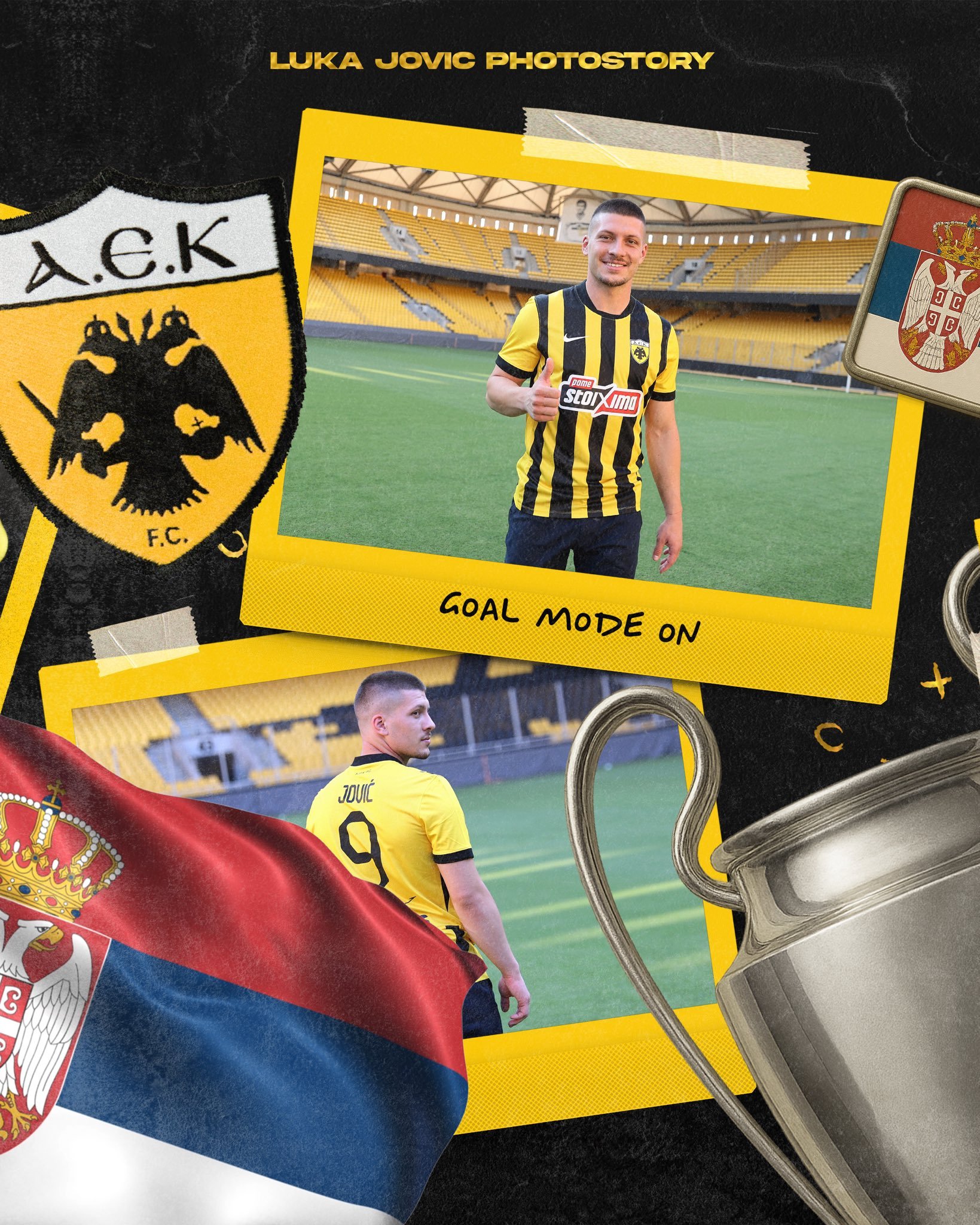 Καλώς ήρθες παικταρα Luka Jovic - Ποδοσφαιρική ΑΕΚ - kitrinomavro